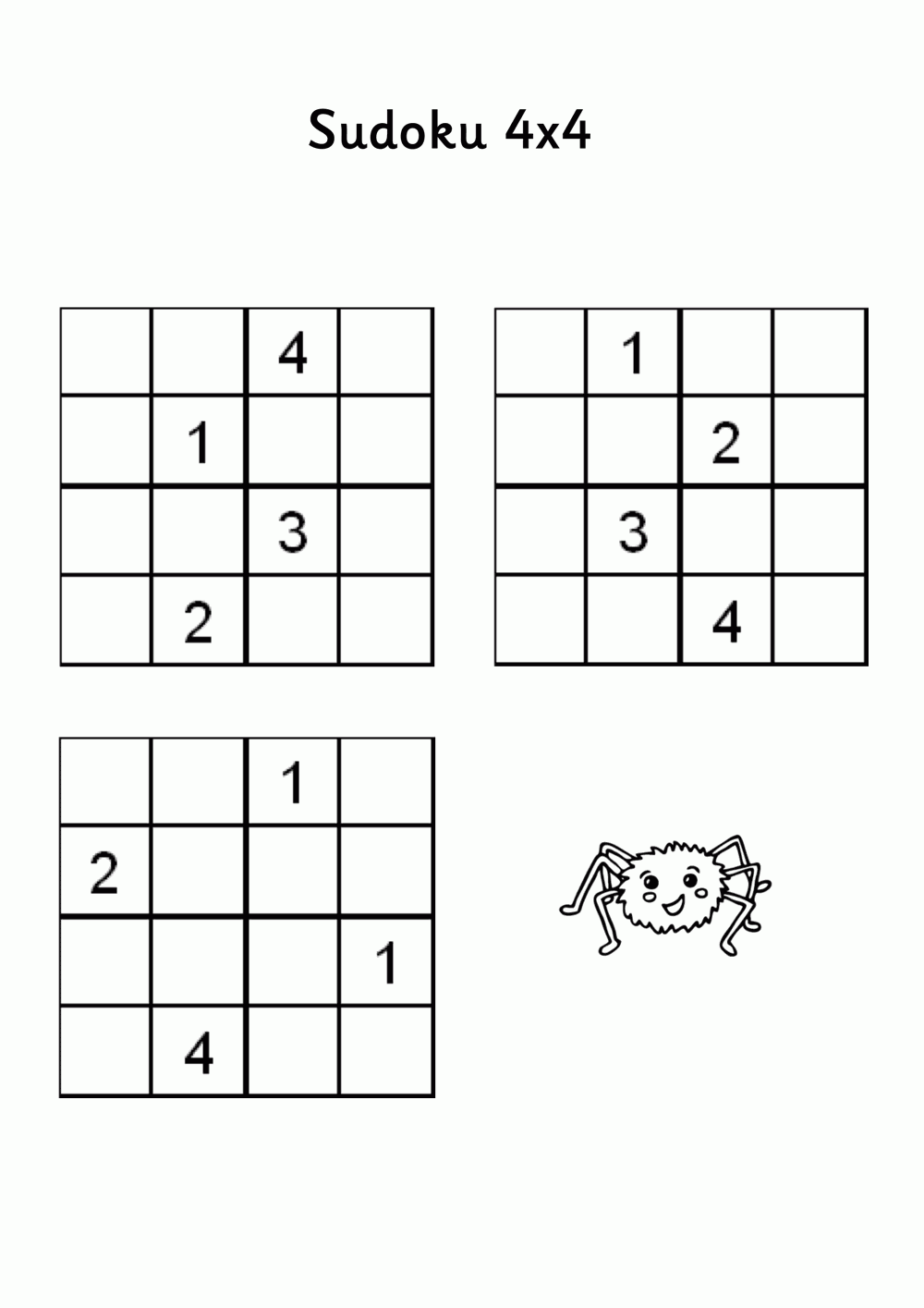 Sudoku Printable Easy 4 4 Sudoku Puzzles Printable
