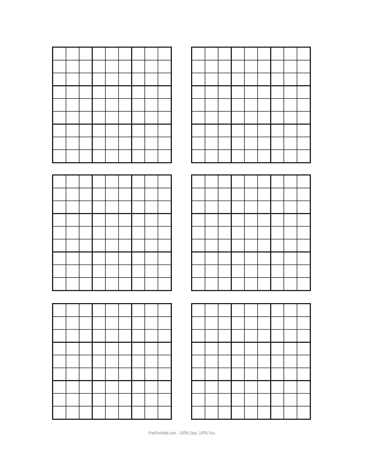 Sudoku Printable Blank Grids Sudoku Puzzles Printable
